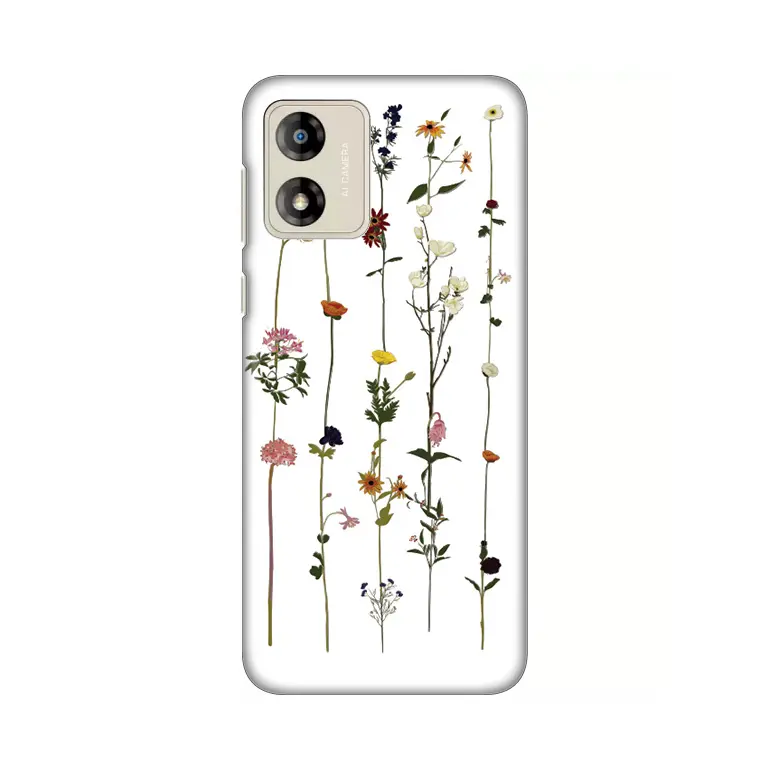 Silikonska maska za Motorola Moto E13 Flower Print Skin bela