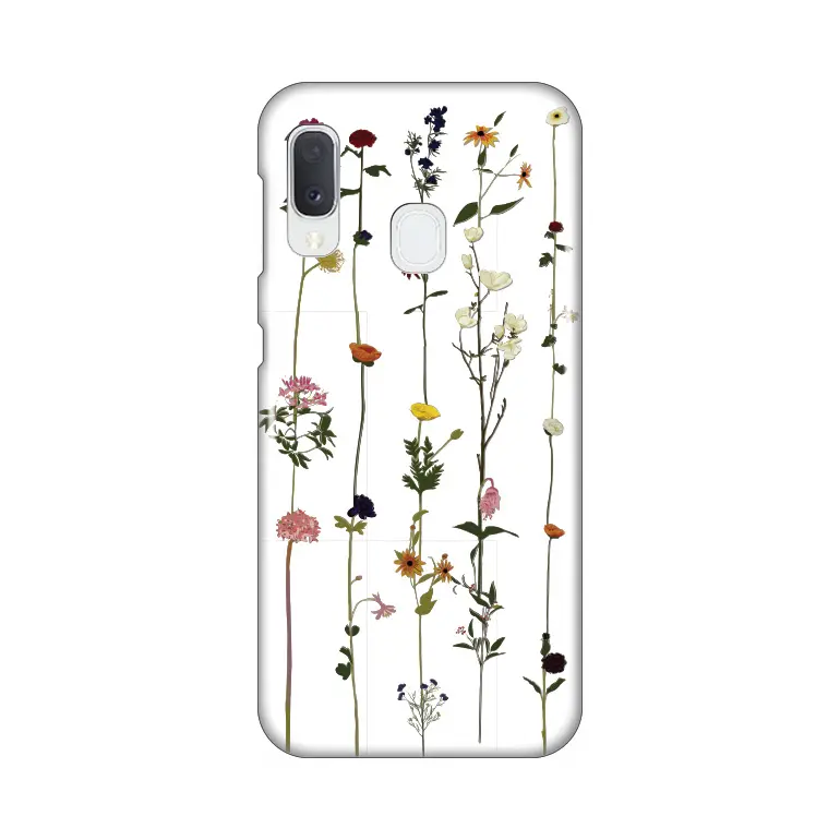 Silikonska maska za Samsung A202F Galaxy A20e Flower Print Skin bela