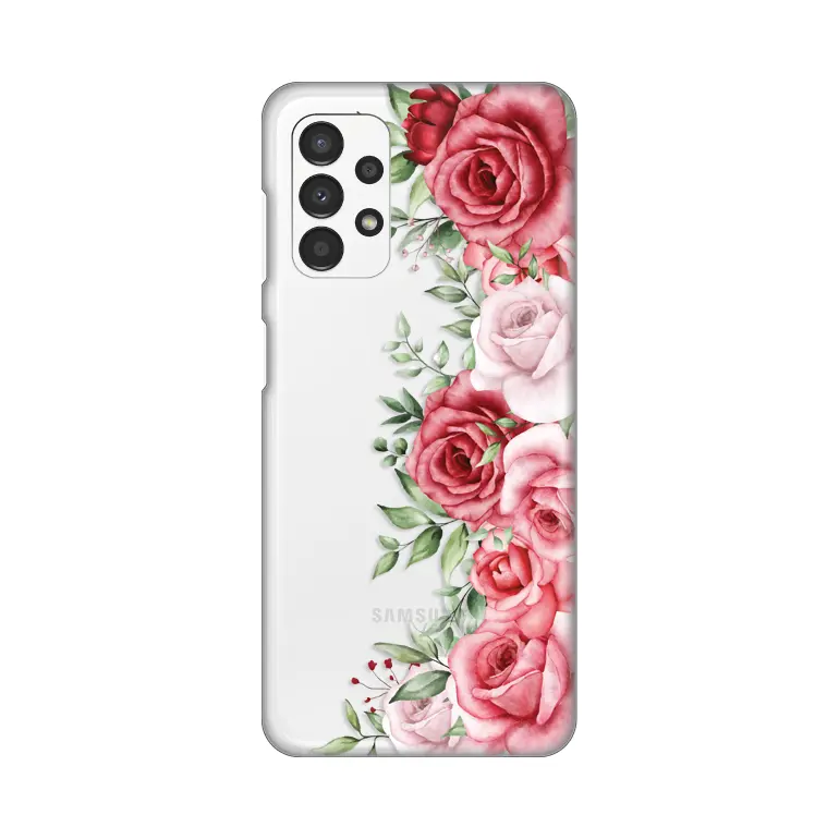 Silikonska maska za Samsung A135F Galaxy A13 4G Wild Roses Print Skin providna