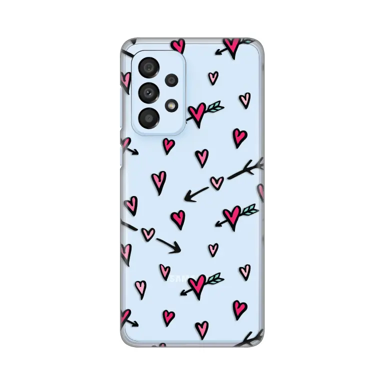 Silikonska maska za Samsung A336B Galaxy A33 5G Hearts Pattern Print Skin providna