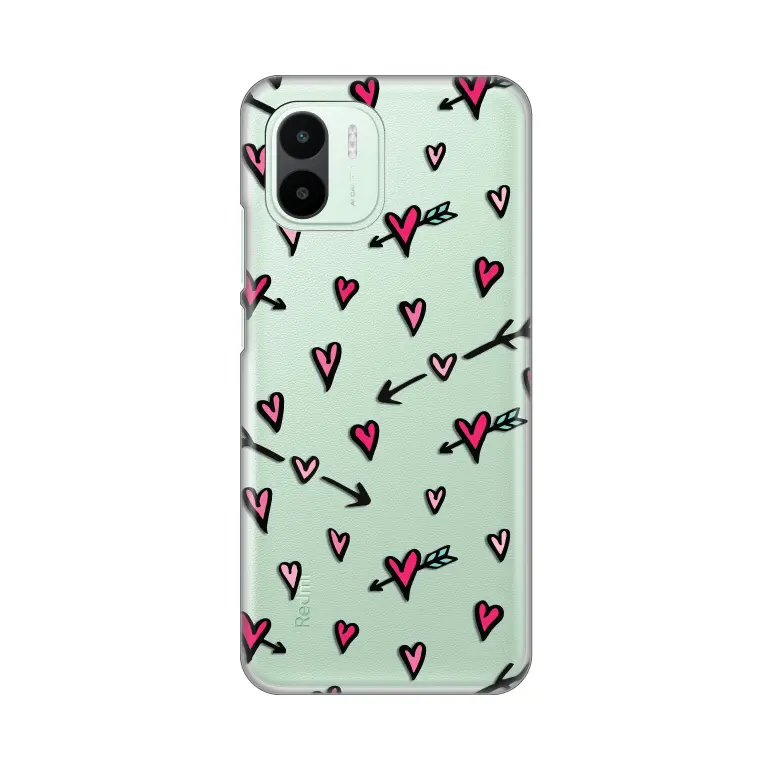 Silikonska maska za Xiaomi Redmi A1/A2 Heart Pattern Print Skin providna