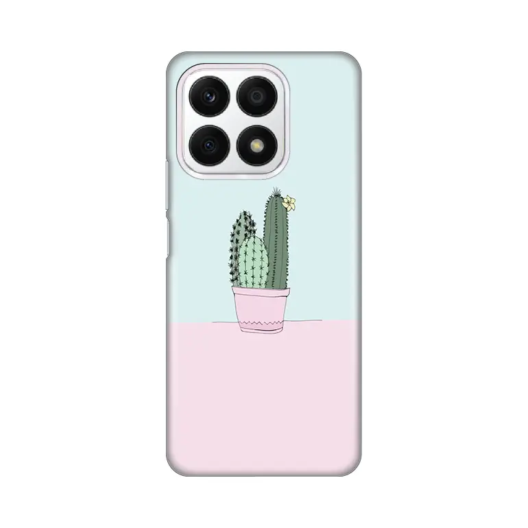 Silikonska maska za Honor X8a Cactus Print roze