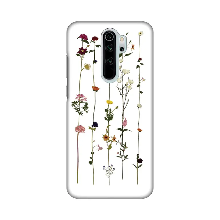 Silikonska maska za Xiaomi Redmi Note 8 Pro Flower Print Skin bela