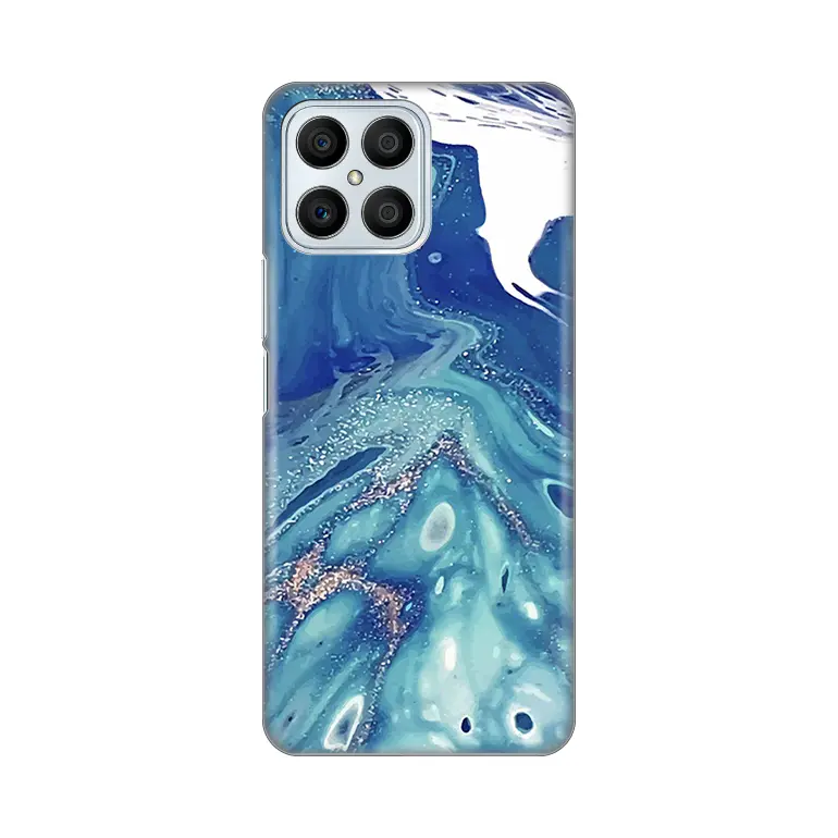 Silikonska maska za Honor X8 Blue Marble Print plava