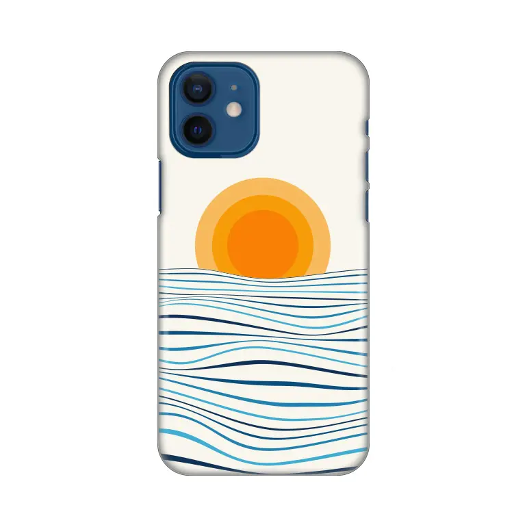 Silikonska maska za iPhone 12 6.1 Sunset Print bela