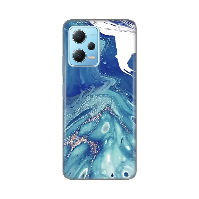 Silikonska maska za Xiaomi Redmi Note 12 5G (EU) Blue Marble Print plava