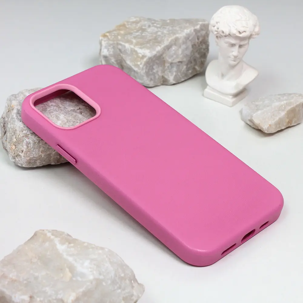 Maska za telefon Beautiful Shine Leather iPhone 12 6.1 roze