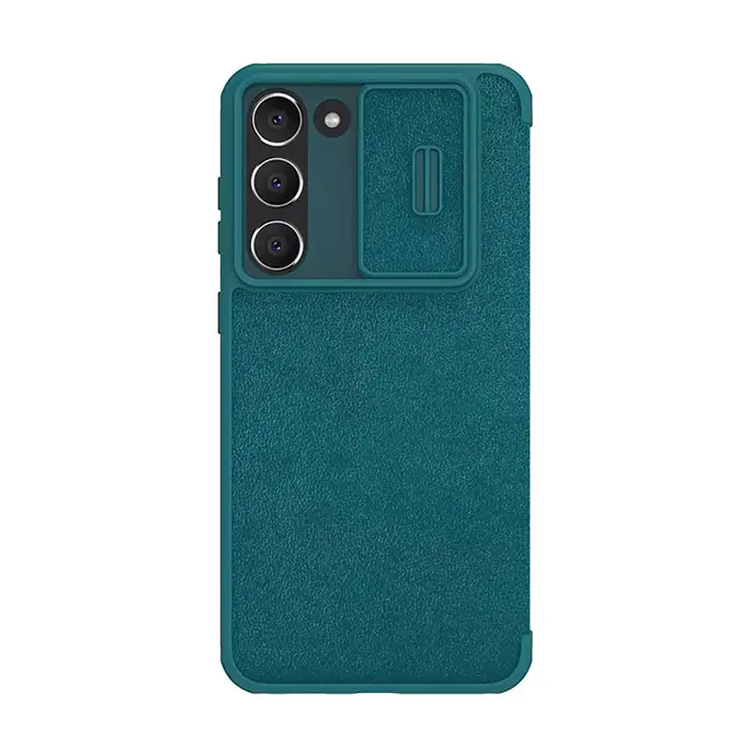 NILLKIN Maska za Samsung S911B Galaxy S23 Qin Pro (plain leather) zelena