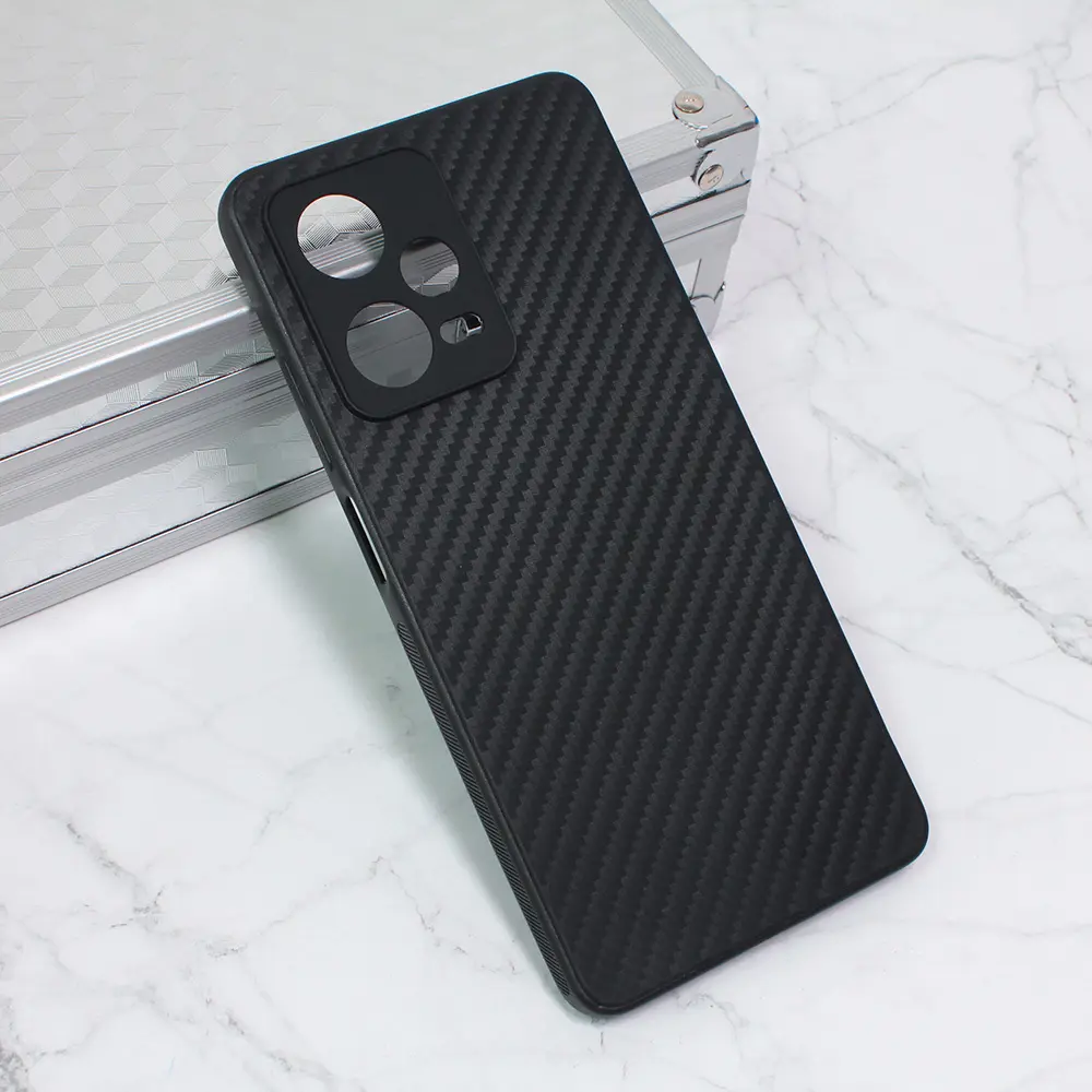 Maska za telefon Carbon fiber za Xiaomi Redmi Note 12 Pro 5G (EU) crna