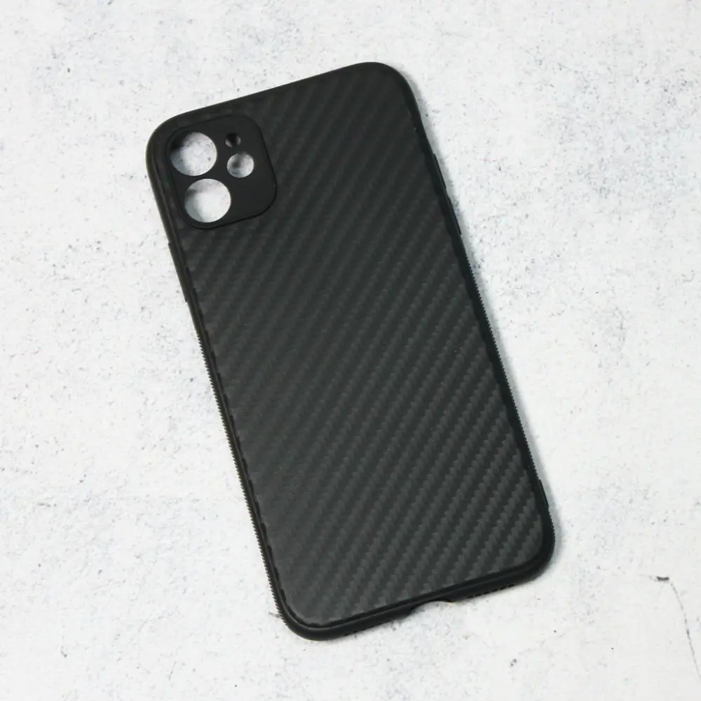 Maska za telefon Carbon fiber za iPhone 11 6.1 crna