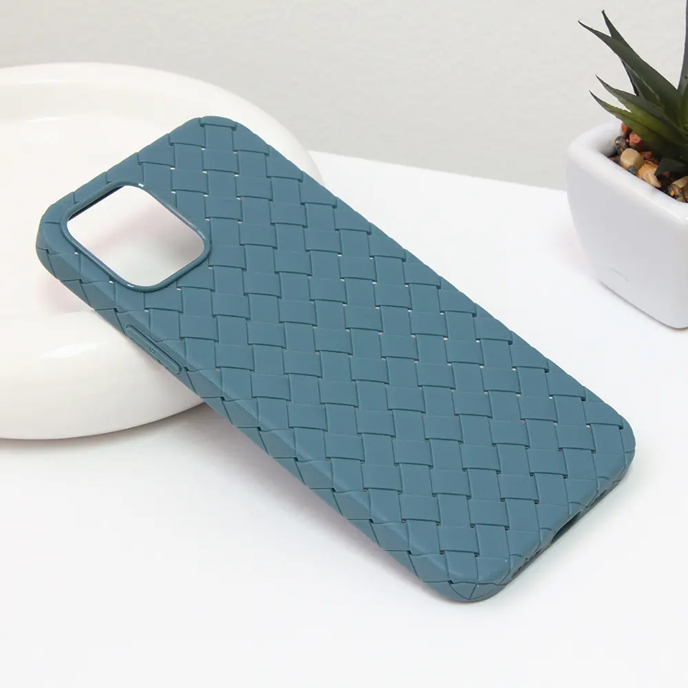 TERACELL Torbica Weave case za iPhone 12 6.1 petrolej