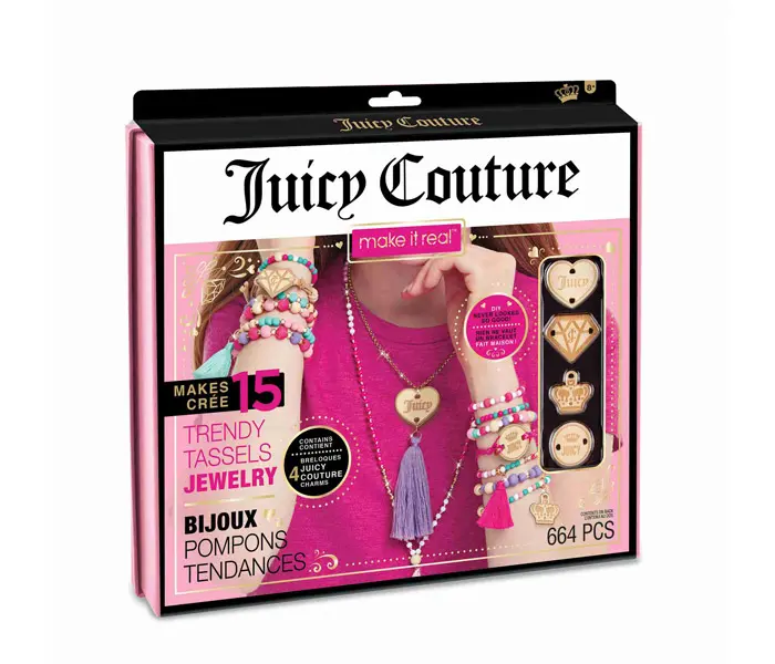 MAKE IT REAL Juicy Couture Kreativni set za pravljenje nakita za devojčice Trendy Tassels Jewelry