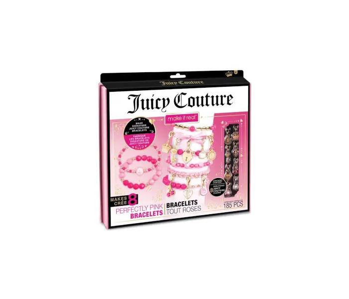 MAKE IT REAL Juicy Couture Kreativni set za pravljenje nakita i privezaka za devojčice Perfectly Pink Bracelets