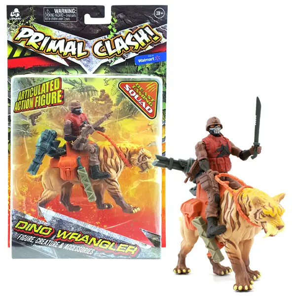 LANARD Akciona figurica Primal Clash Dino Wrangler Sabertooth Tiger