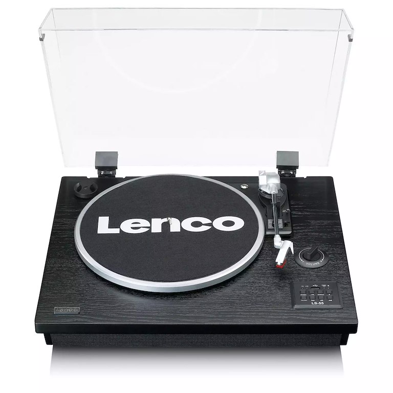 Lenco LS-55 Black Gramofon sa ugrađenim zvučnicima