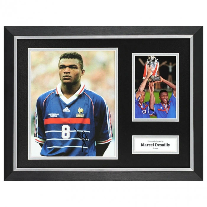 Marcel Desailly Signed Photo Framed 16"x12" France Autograph Memorabilia COA