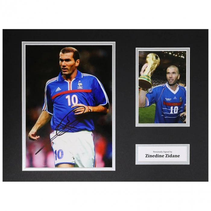 Zinedine Zidane Signed 16"x12" Photo Display France Autograph Memorabilia COA