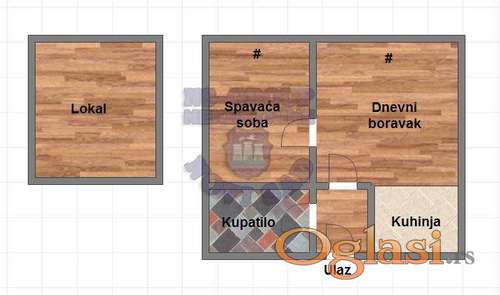 Sjajna lokacija - dvosoban stan