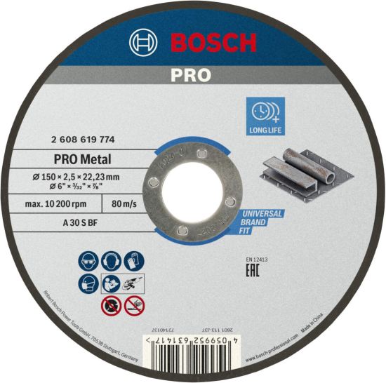 Bosch PRO Metal rezna ploča 150x2.5 mm A 30 S BF ravna (2608619774)