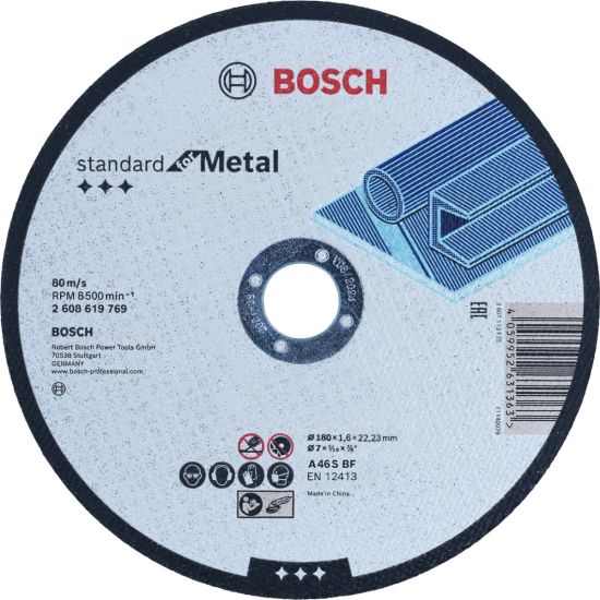 Bosch rezna ploča ravna Standard for Metal A 46 S BF, 180 mm, 22,23 mm, 1,6 mm - 2608619769