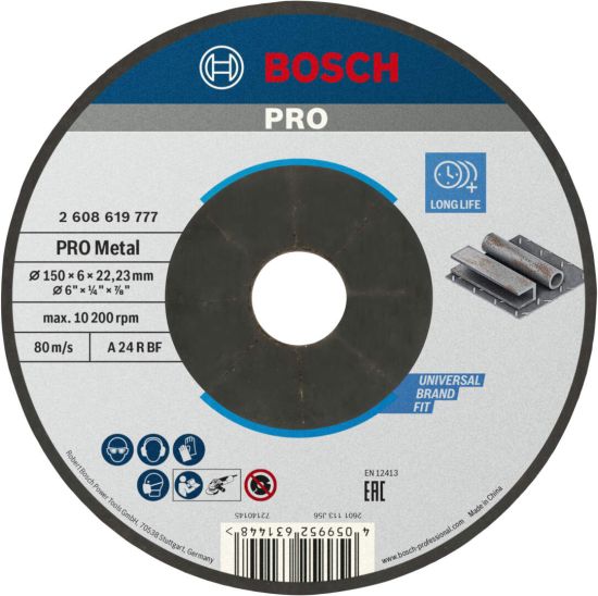 Bosch PRO Metal brusna ploča 150x6 mm A 24 R BF (2608619777)
