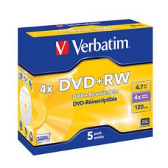 Verbatim dvd+rw 4x jewel case