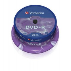 Verbatim dvd+r 16x 1/25 spindle