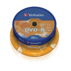 Verbatim dvd-r 16x 1/25 spindle