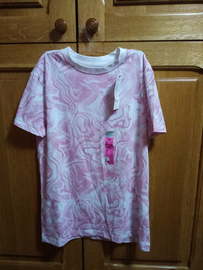 Primark roze-bela majica NOVO