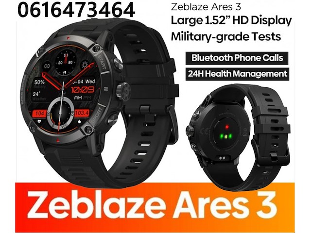 Novo- Zeblaze Ares 3 Bluetooth Smartwatch, Pozivi
