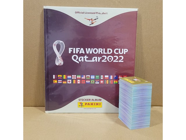 qatar 2022 panini plavi set i HC album glanc