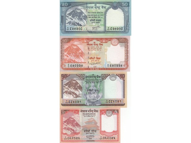 NEPAL 5, 10,  20 i 50 Rupees 2020 UNC