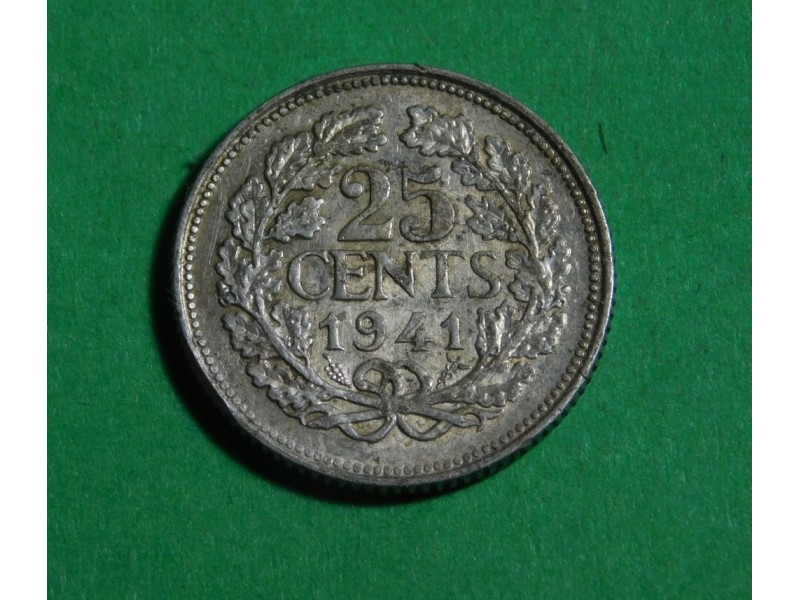 25 cents 1941 - srebro - Holandija