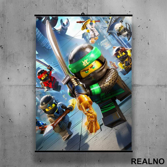 FIGHT - NINJAGO - CRTANI FILMOVI - POSTER SA NOSAČEM