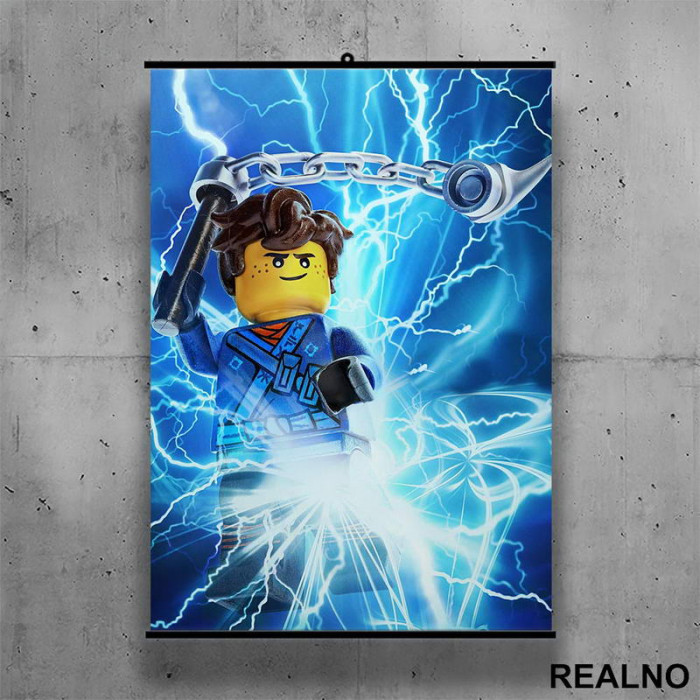 JAY - BLUE NINJA - NINJAGO - CRTANI FILMOVI - POSTER SA NOSAČEM