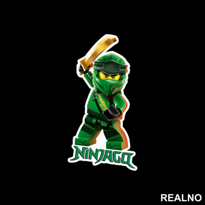 LLOYD MONTGOMERY GARMADON - GREEN NINJA - NINJAGO - CRTANI FILMOVI - NALEPNICA