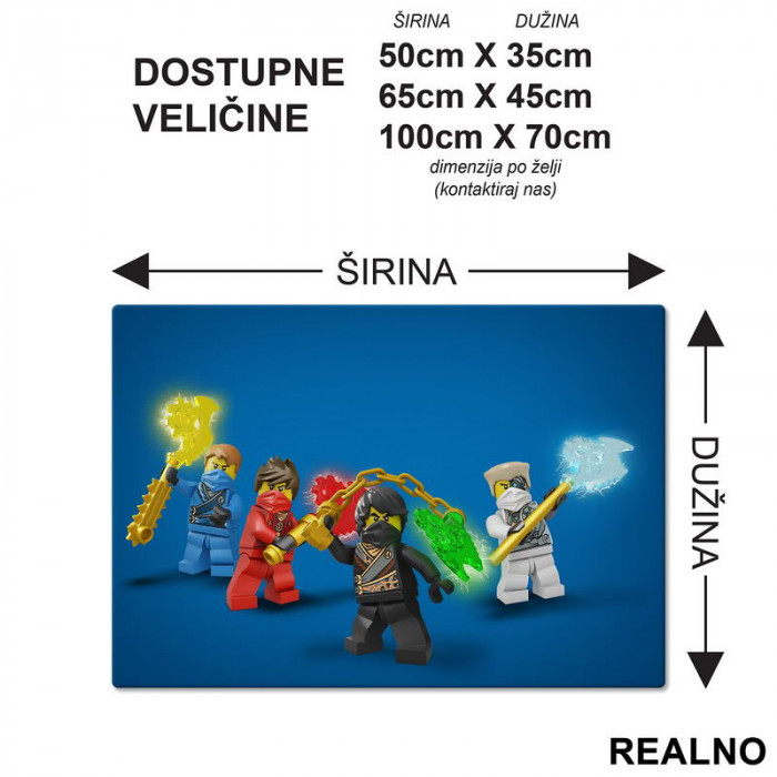 WEAPONS - NINJAGO - CRTANI FILMOVI - PODMETAČ ZA STO