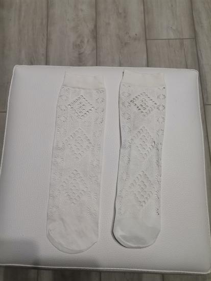 Bele najlon čarape za žene i devojčice