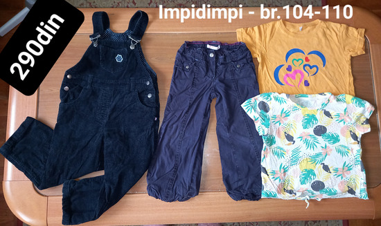 Impidimpi pantalone majice devojčice br. 104-110