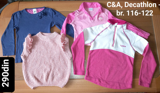 C&A Decathlon majica duks za devojčice br.116-122