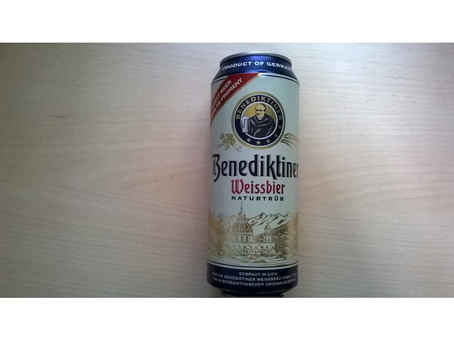 Prazna limenka BENEDIKTINER Weissbier 500ml