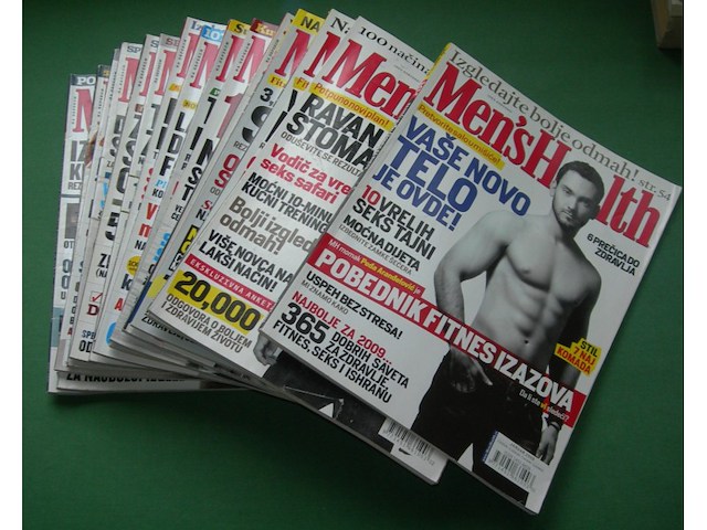 Men’s Health , srpsko izdanje, lot od 15 brojeva