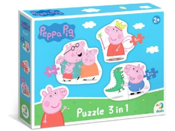 Dodo Puzzle Peppa prase 3u1 338