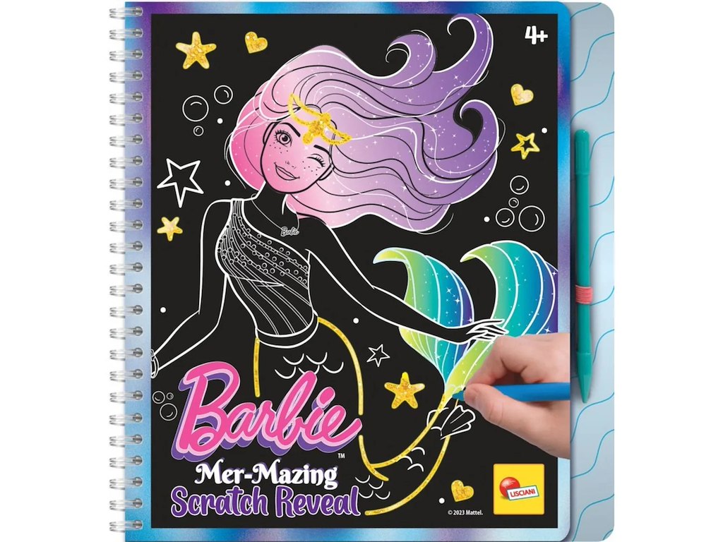 Barbie Knjiga strugalica Mer-Mazing Scratch Reveal Lisciani 12327
