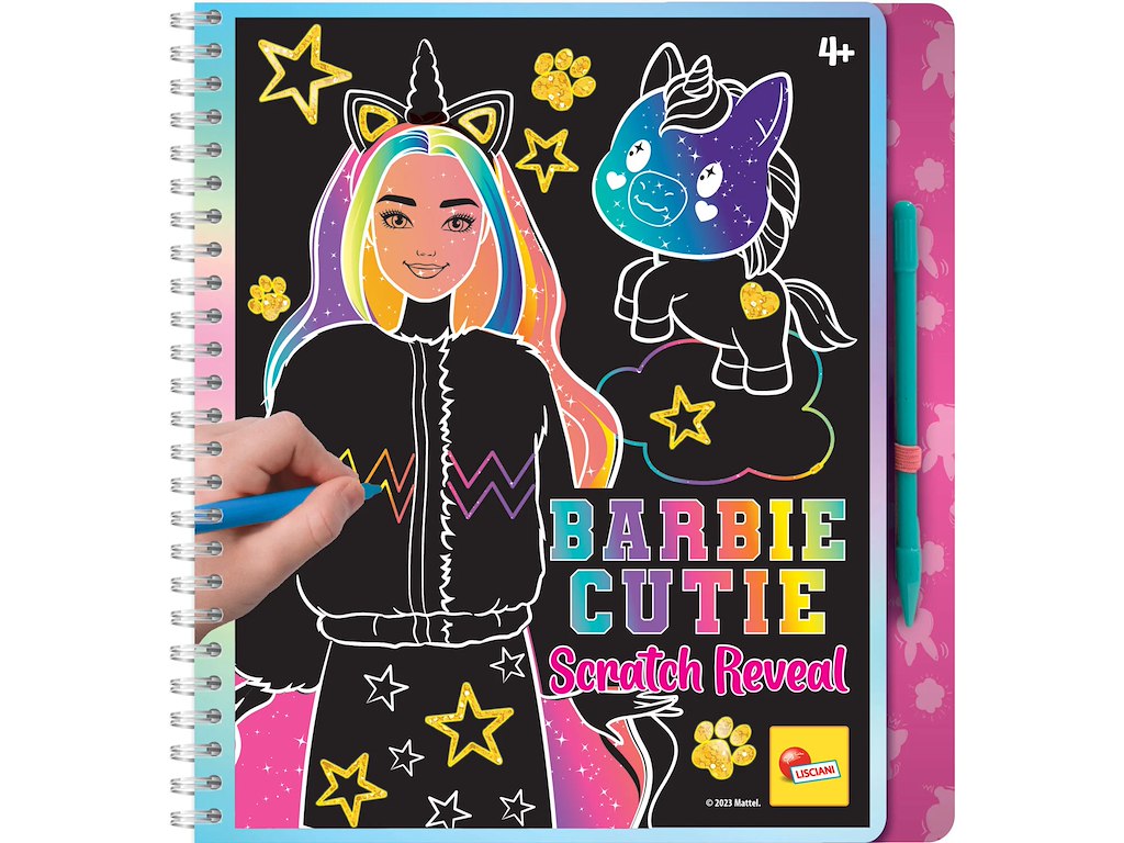Barbie Knjiga strugalica Cutie Scratch Reveal Lisciani 12433