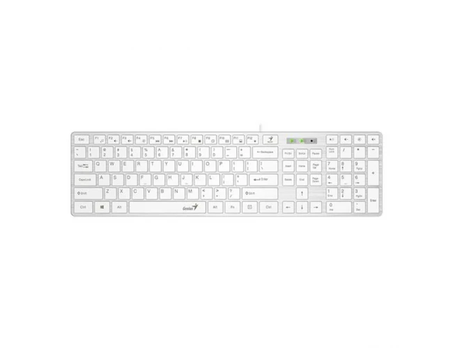 Genius SlimStar 126 YU USB slim tastatura bela