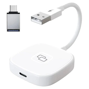 ŽIČANI CARPLAY MIRROR ADAPTER THT-020-7 ZA IPHONE - USB-A, USB-C - BELI