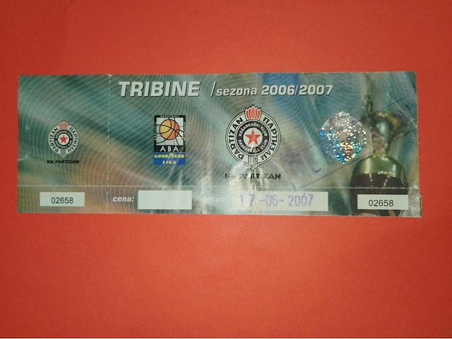 KK PARTIZAN -SEZONA 2006/2007 - ULAZNICA