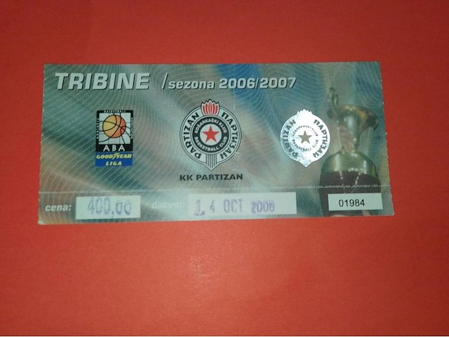 KK PARTIZAN - SEZONA 2006/2007 -ULAZNICA