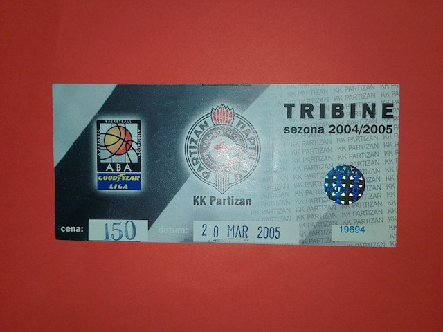 ULAZNICA KK PARTIZAN.. SEZONA 2004/2005